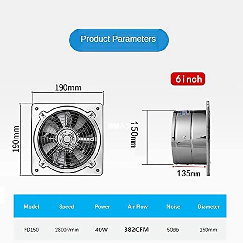 Exhaust Fan, Wall Mounted Vent Fans, Ventilation B... – Grandado