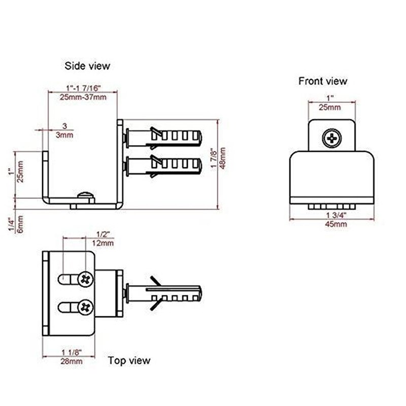 Carbon Steel Barn Door Clip Guide Bottom Floor Rol... – Vicedeal