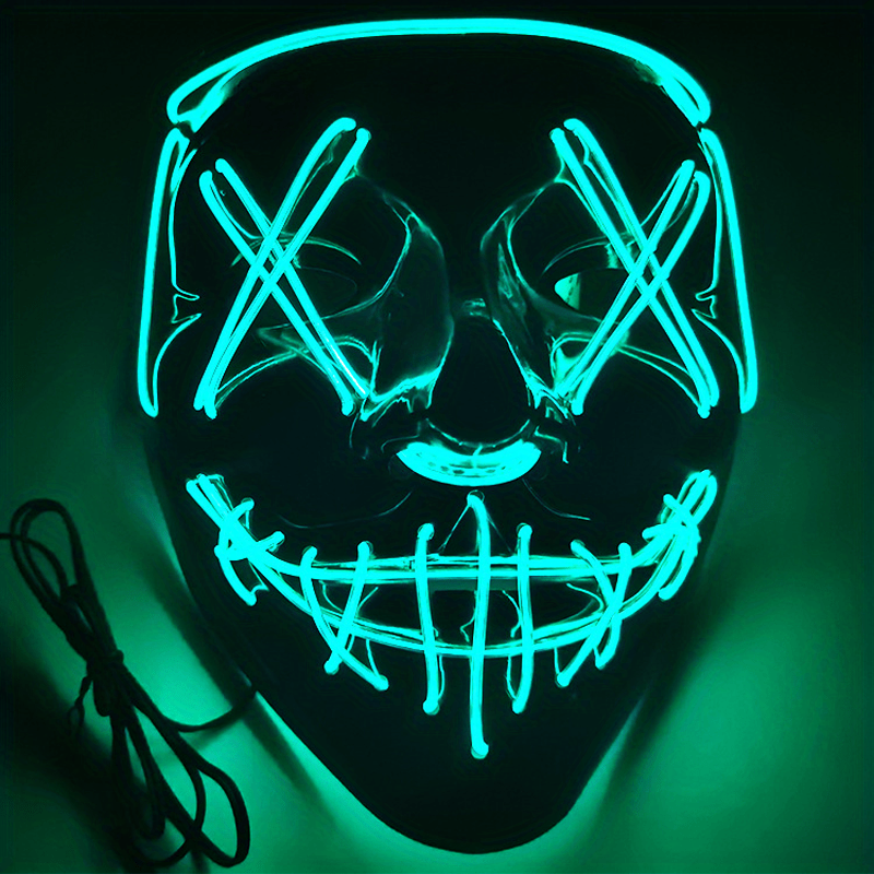 Halloween Mask LED Light Up Full Face Mask Cosplay... – Grandado