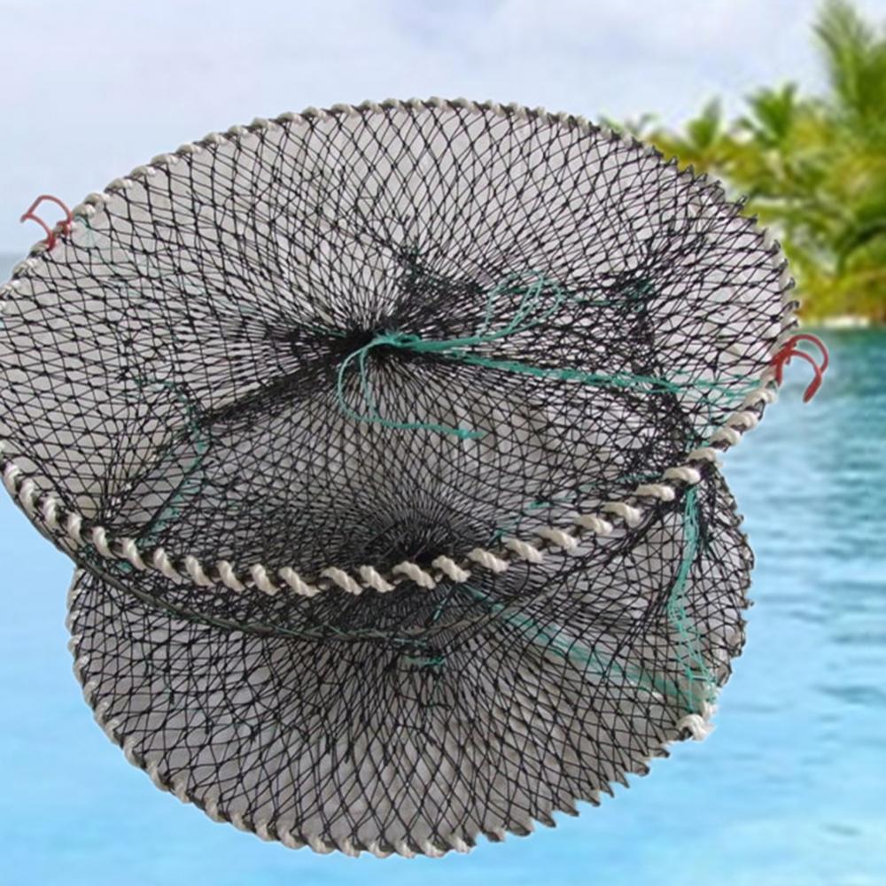 Folding Net Cage Round Shape Crab Crayfish Fishing... – Grandado