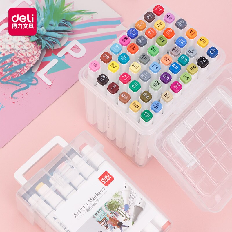 24-60PCS/BOX Deli 70801 double side artist's marke... – Grandado