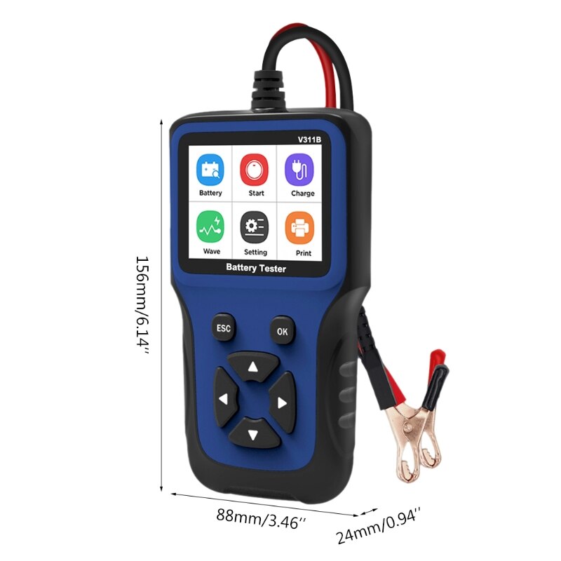 311B 12V Battery Tester Analyzer 100-2000 CCA Car ... – Grandado