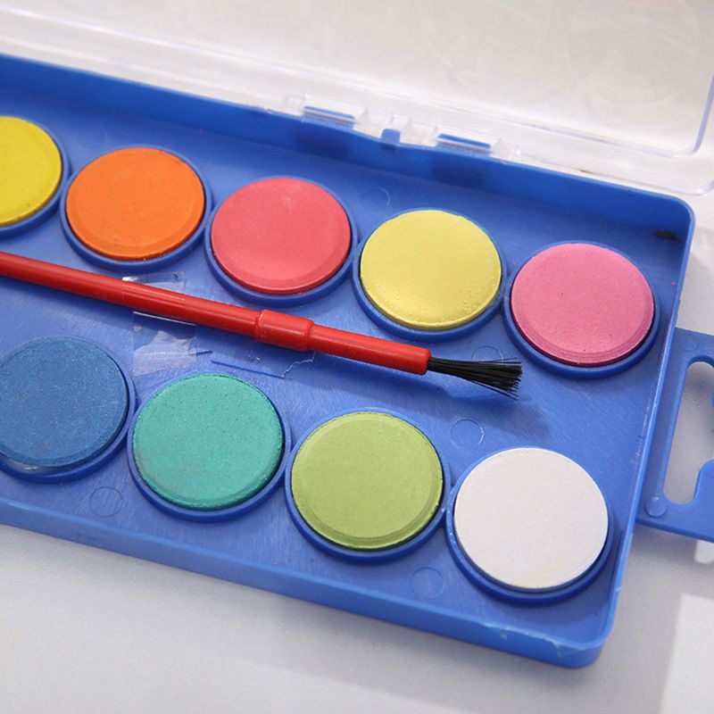 16 Color Gouache Watercolor Pain Set with Paint Br... – Vicedeal