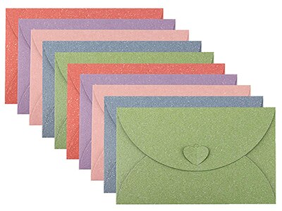 XRHYY 10Pcs Heart Clasp Shape Mail Letter Envelope... – Grandado