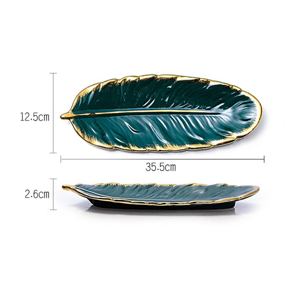 3 Colors Feather Shape Food Plate Lightweight Wear... – Grandado