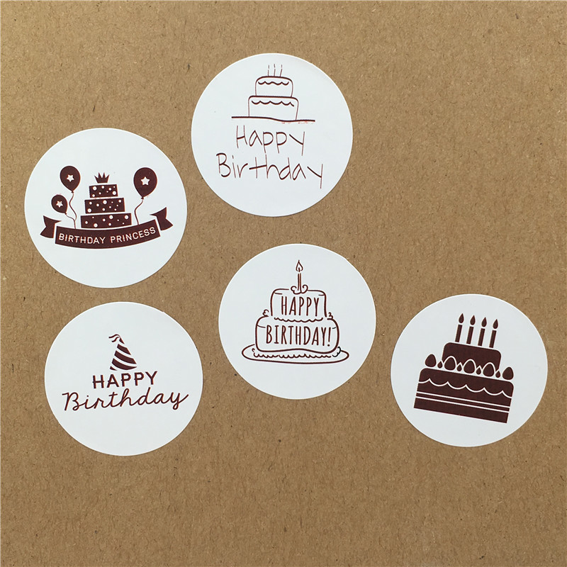 300pcs Kraftpapier Sticker Labels 3.5cm Ronde Happ... – Grandado