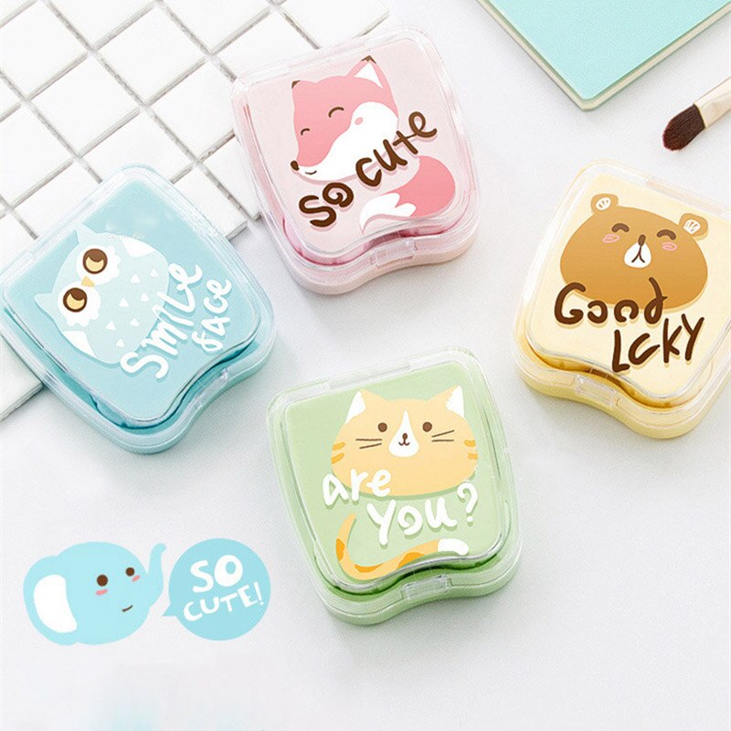 Cartoon Contact Lens Cases With Mirror Cute Contac... – Grandado