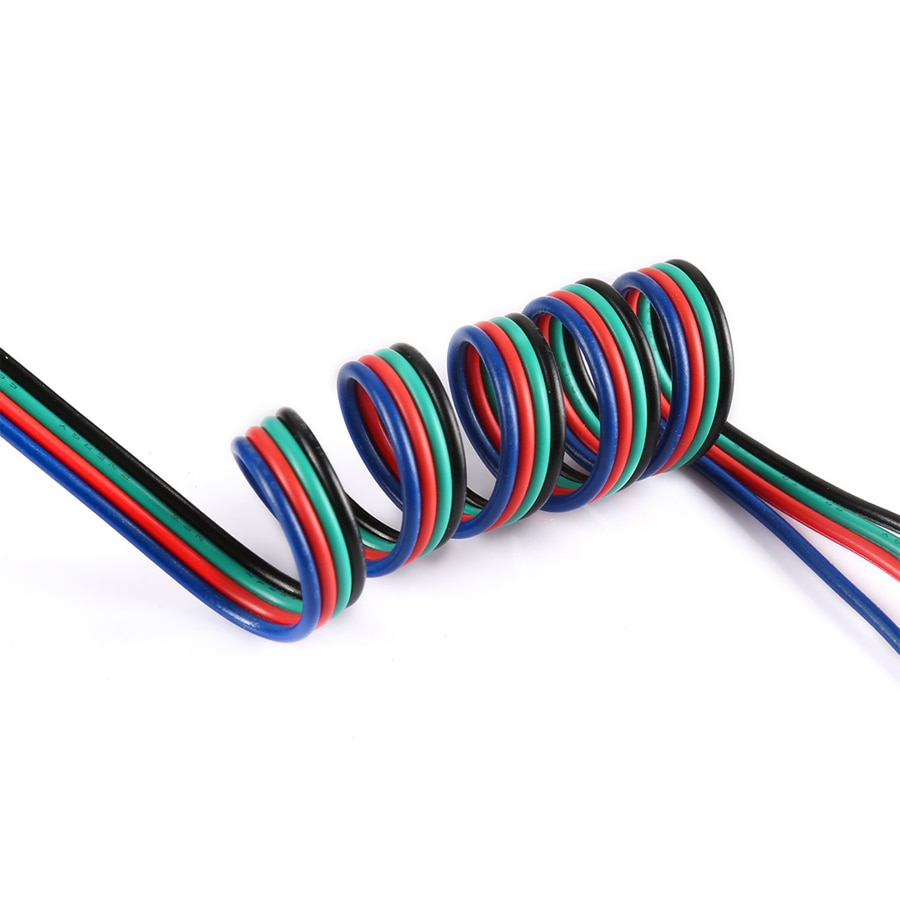 5050 4-Pin Extension Cable Wire 22AWG Lamp 3528 Co... – Grandado