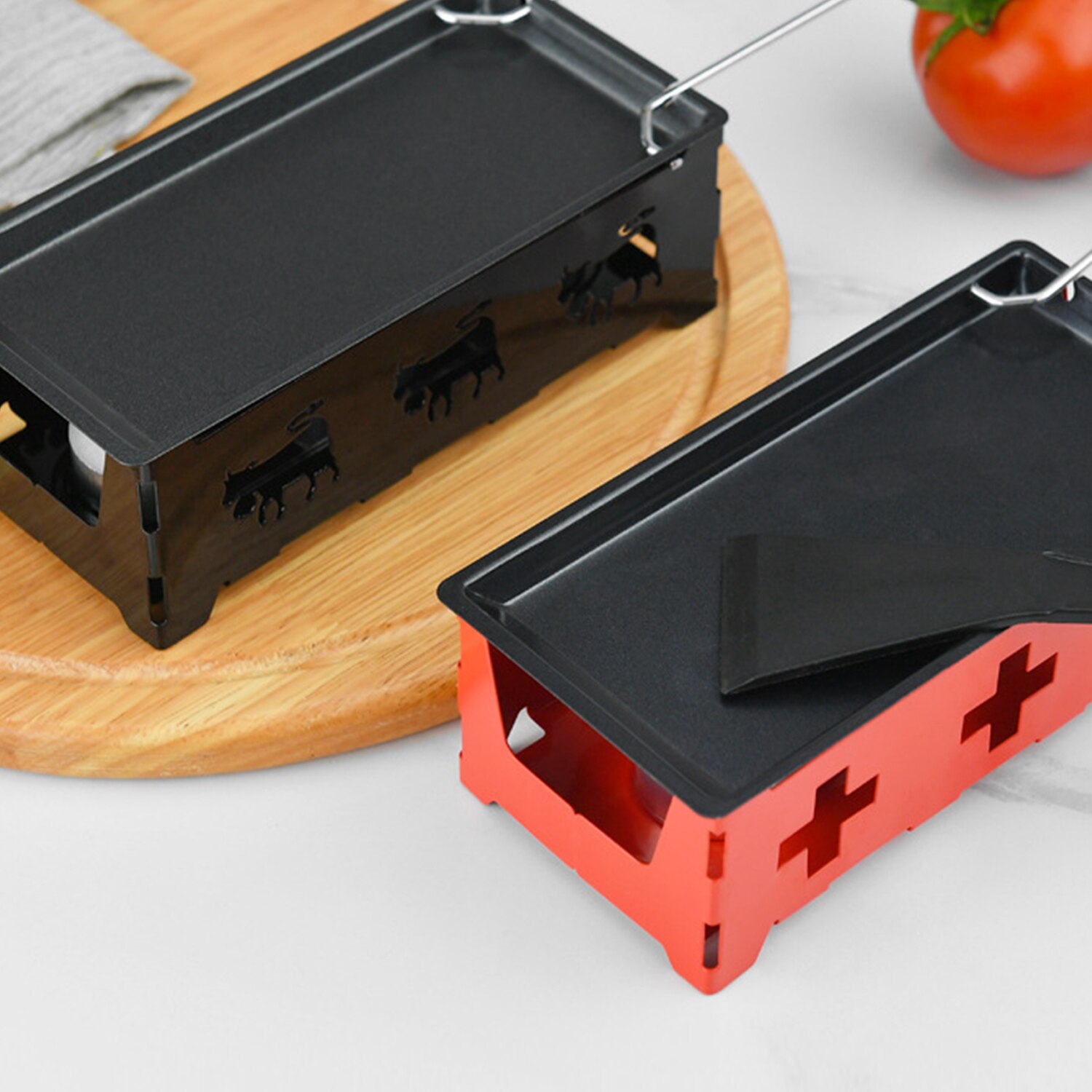 Raclette Grill Set Kaas Smelter Pan Met Spatel Opv... – Vicedeal