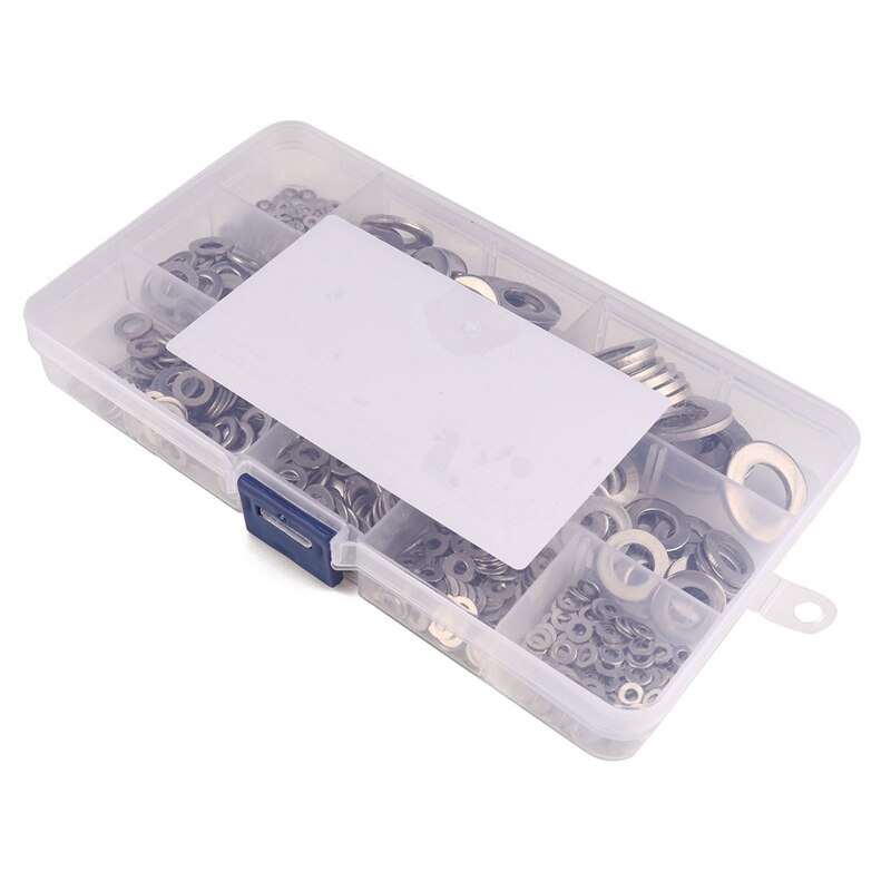 684 stk rustfri stål flade skiver hardware sæt 9 s... – Vicedeal