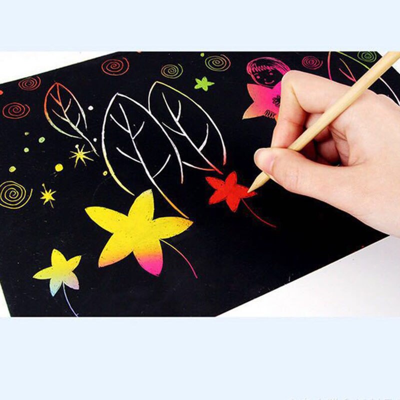 10pcs Magic Colorful Drawing Board Paper Scraping ... – Grandado