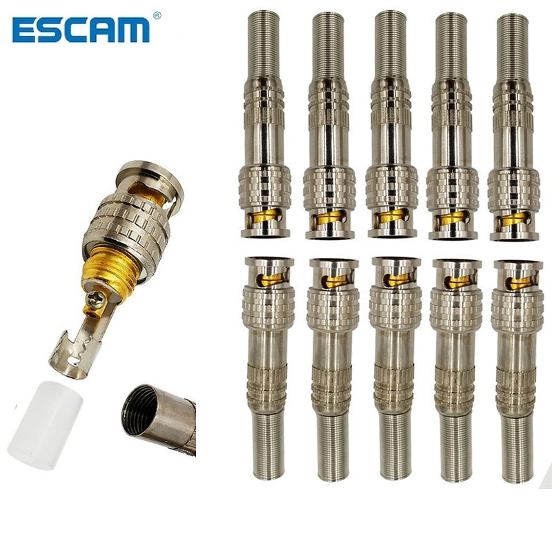 ESCAM 10pcs JR-B25 male solderless BNC connector f... – Vicedeal