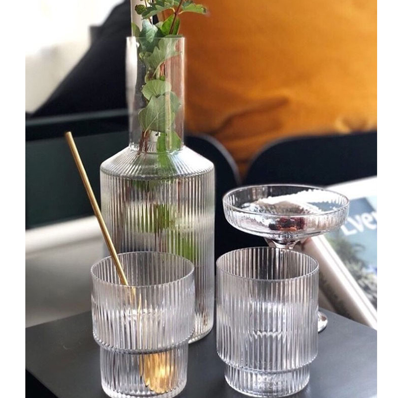 4 PCS/1PCS Ripple Water Glass,Whisky Glass, Cockta... – Grandado