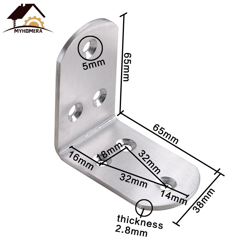 Myhomera Stainless Steel Corner Brackets Joint Fas... – Grandado