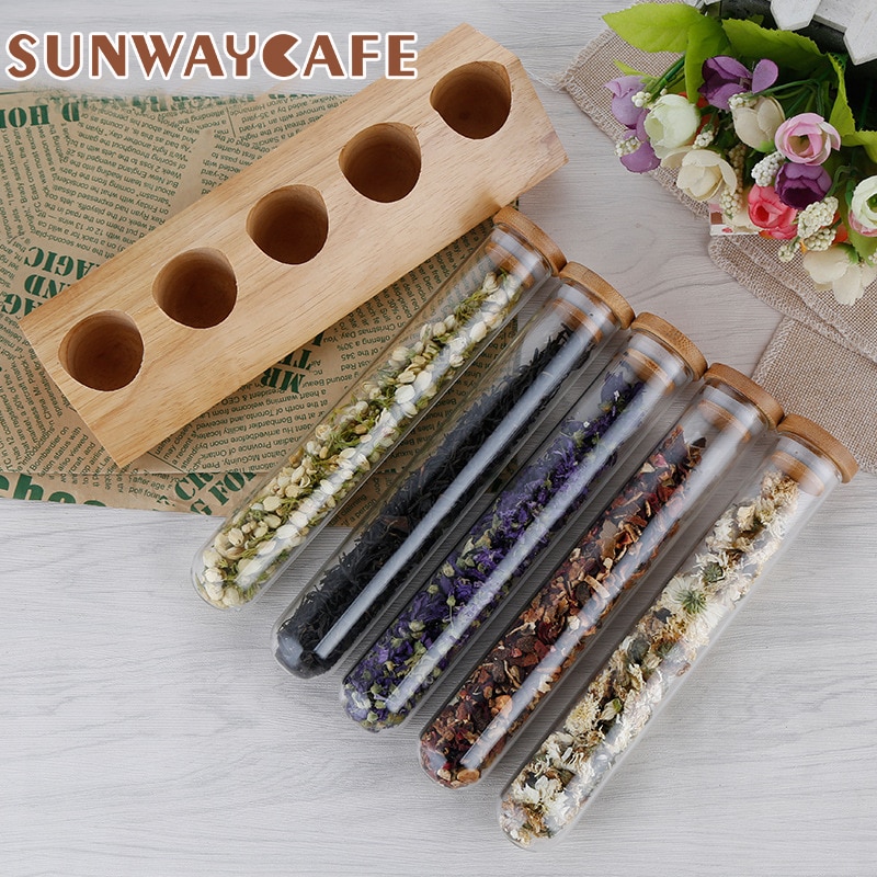 Wooden Coffee Beans Flower Tea Display Rack Stand ... – Grandado