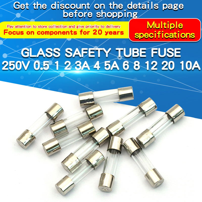 100Pcs Set 5x20mm Quick Blow Glass Tube Fuse Assor... – Grandado