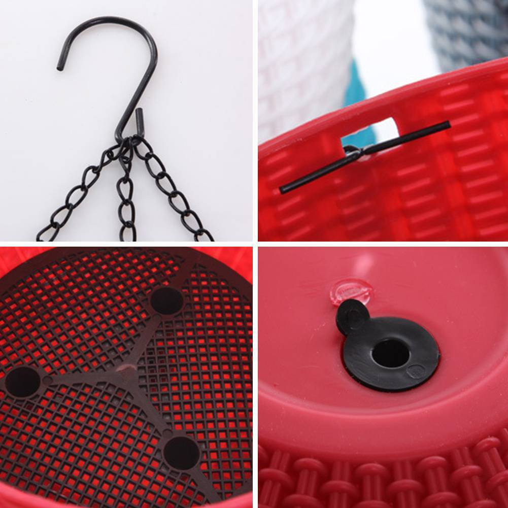 Flowerpot Rattan hanging plastic basket nursery fl... – Grandado