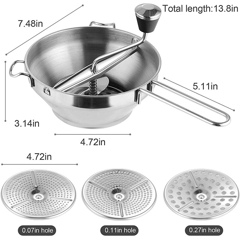 Fruit/Vegetables Mill-Stainless Steel Rotary Food ... – Vicedeal
