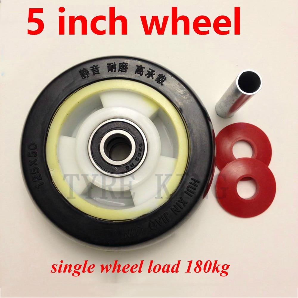 5 Inch 125x50 Rubber Wheel 5" Silent Wheel Trolley... – Grandado