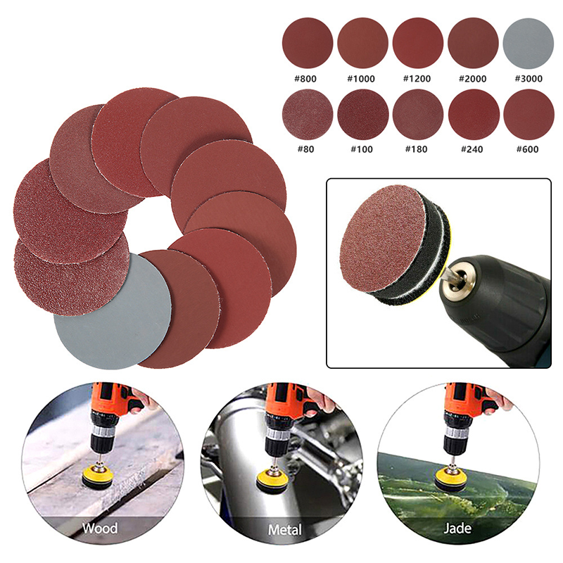 1 2 3 Inch Red Round Dry Sanding Disc Sandpaper Di... – Grandado