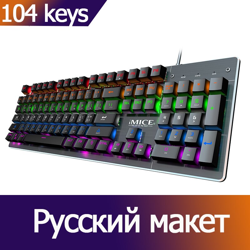 Mechanical Keyboard Wired Gaming Keyboard 104/87 K... – Grandado