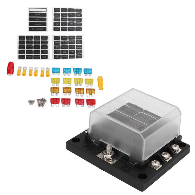 Fuse Box 10‑32V Fuse Holder Insulated Flame Resist... – Grandado