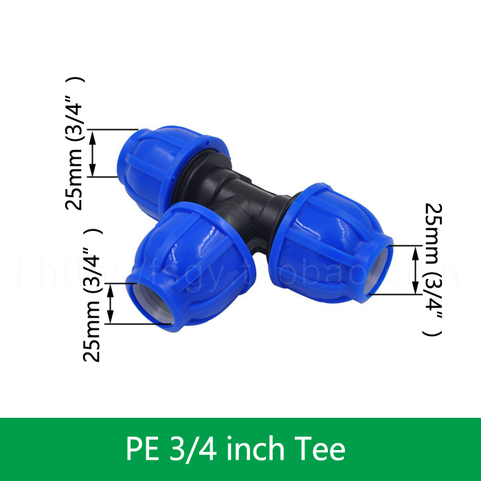 1pcs PE Connector Pipe Fittings 20MM 25MM 32MM Wat... – Grandado