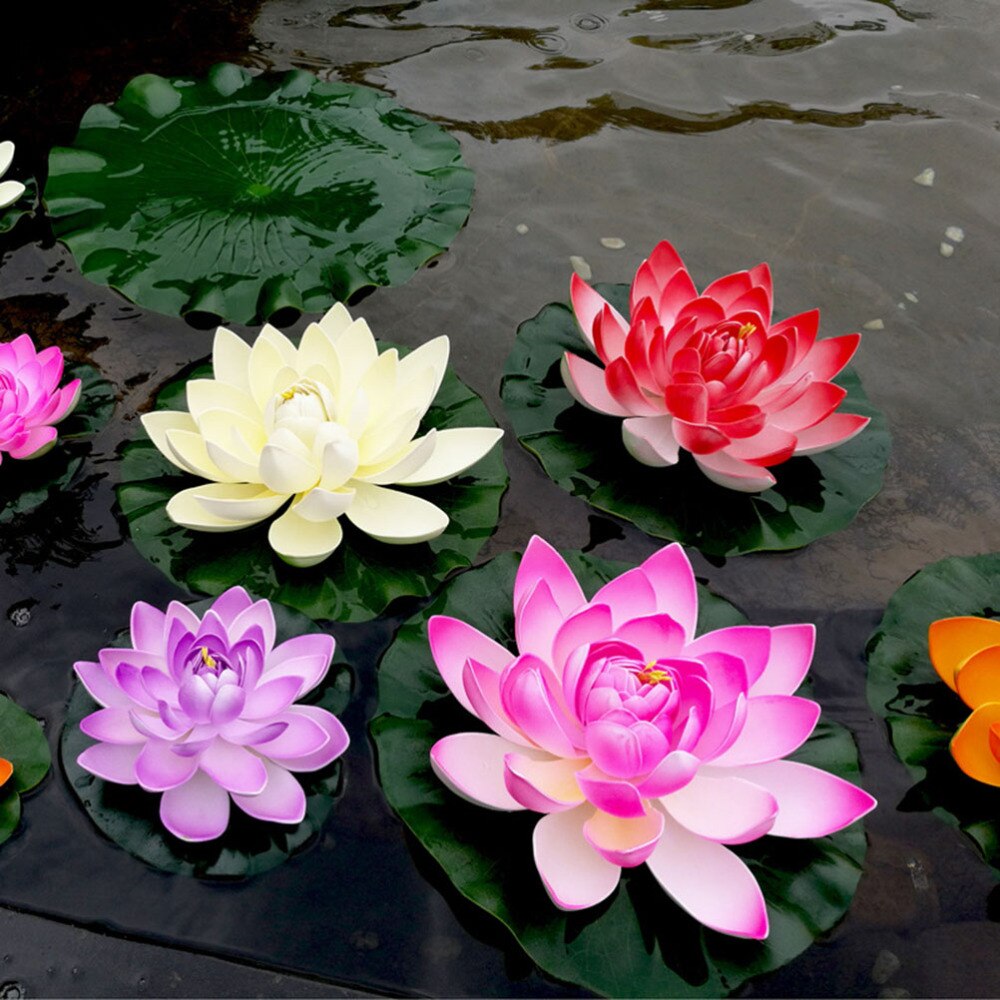 5Pcs Artificial Floating Water Lily EVA Lotus Flow... – Grandado