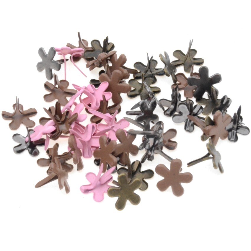 MIAOCHI DIY 50 PCs Pastel Bloem Brads Scrapbooking... – Grandado