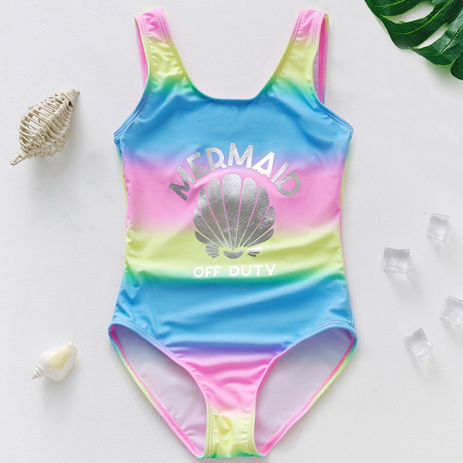 Rainbow Girl Swimsuit One Piece Children's Swimwea... – Grandado
