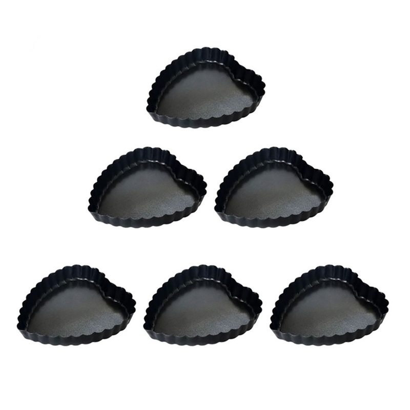 Tart Pan Set For Baking, 6Pcs 4.13Inch Heart-Shape... – Grandado