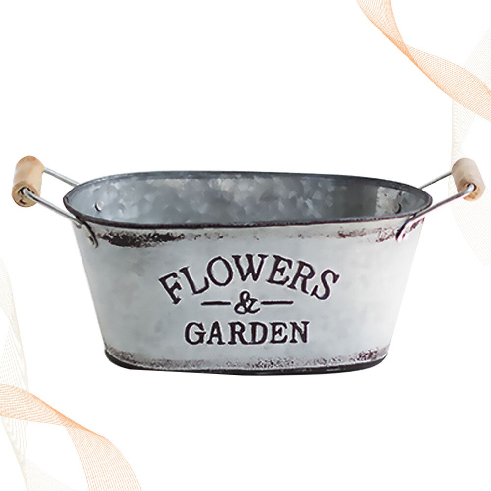 1Pc Iron Bucket Decorative Bucket Vintage Bucket F... – Grandado
