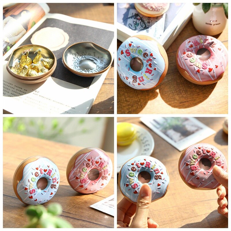 Tinplate Candy Box Donut Shaped Metal Empty Tins C... – Vicedeal