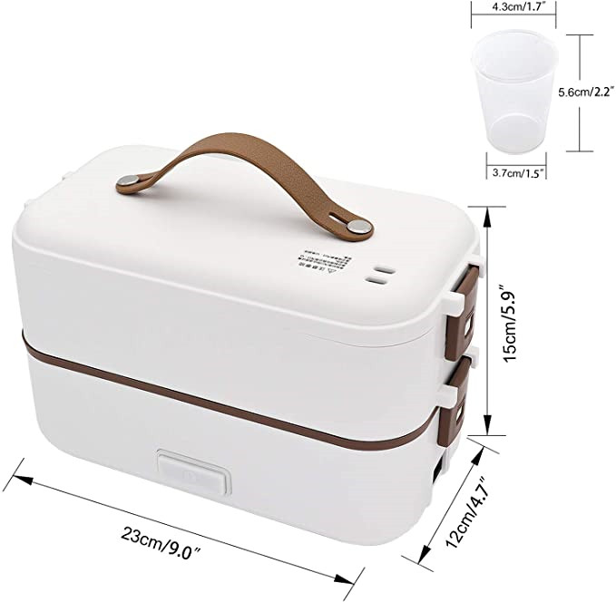 Stainless Steel Electric Lunch Box with Plug-in He... – Grandado