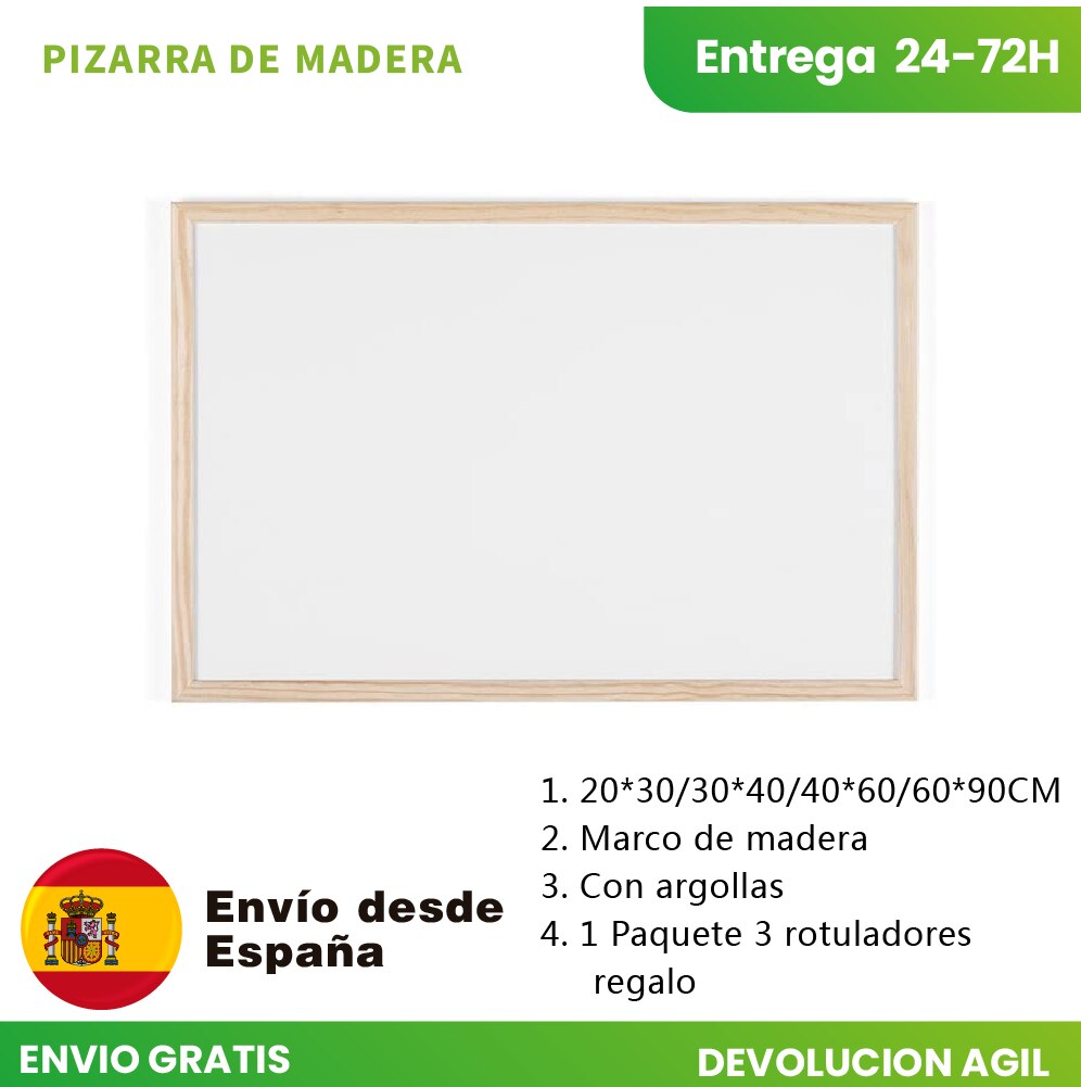 Wit Slate Pack, Houten Frame, Niet-Magnetische, Me... – Vicedeal