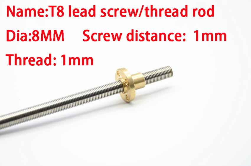 Blei Schraube Dia 8MM Schraube abstand 1mm Gewinde... – Vicedeal