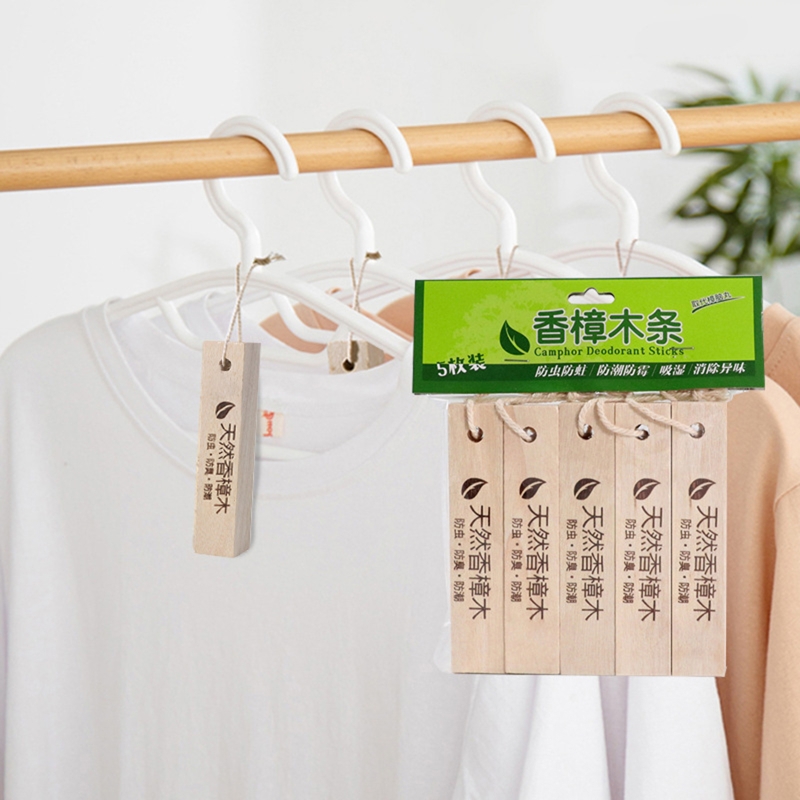 5pcs Natural Wood Camphor Block Anti-moisture Moth... – Grandado
