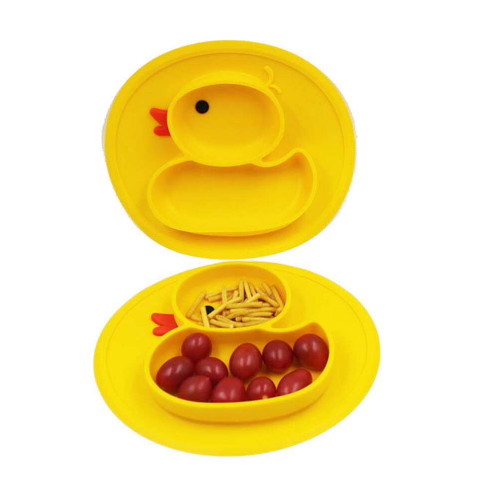 Duck Silicone Divided Toddler Baby Plate Non Slip ... – Vicedeal