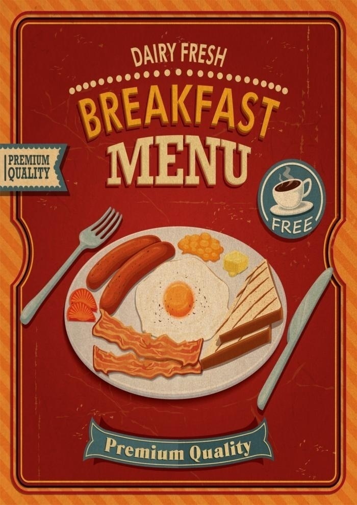 Colourful Delicious Food Poster Kraftpaper Funny K... – Grandado