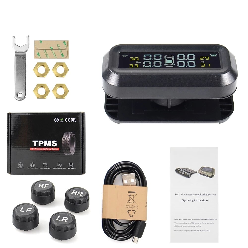 Tpms Tire Pressure Monitoring System Solar Power D Grandado