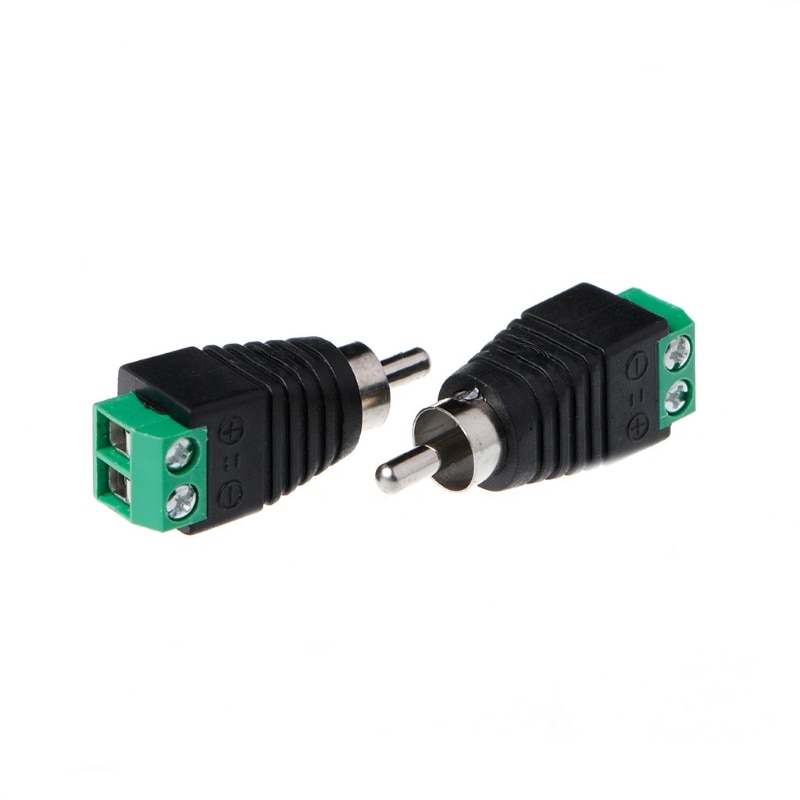 3 Pcs RCA Male Plug to AV Terminal Connector Video... – Grandado