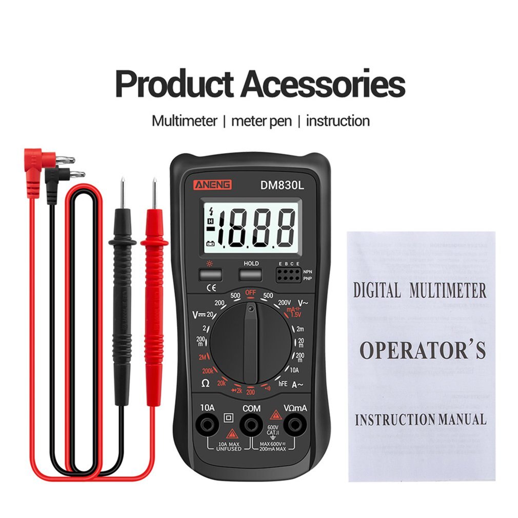 Dm830L Digital Multimeter Meter Electrical Transis... – Vicedeal