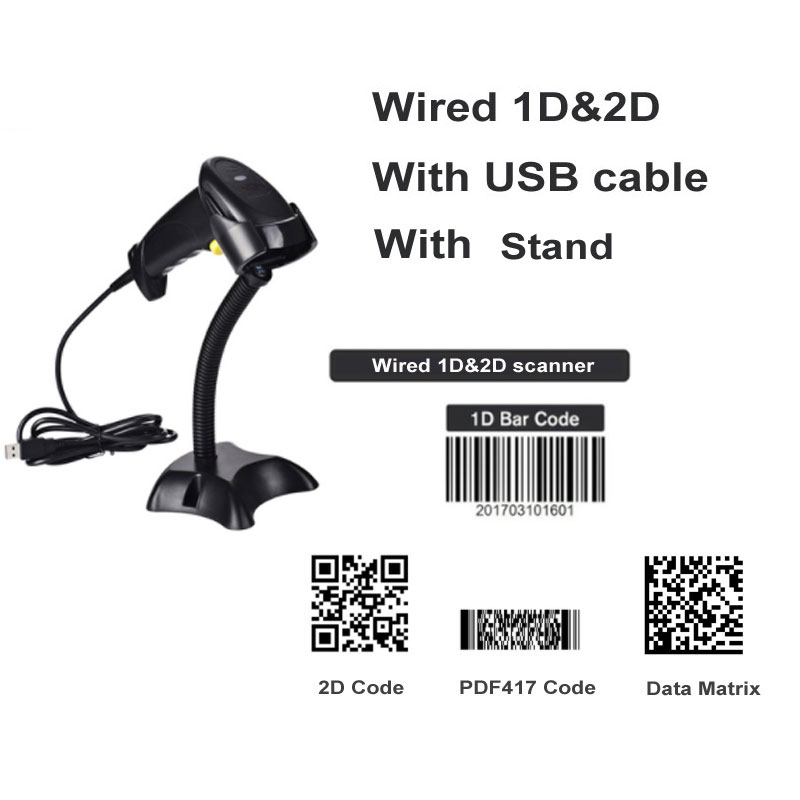High Scan Speed 1D&2D USB Wired Barcode Scanne... – Vicedeal
