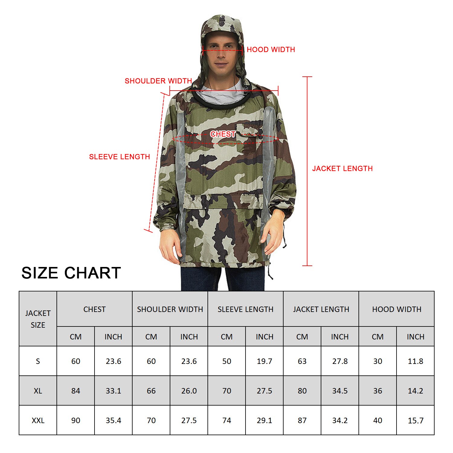 Breathable Bug Jacket with Zippered Hood Mosquito ... – Vicedeal