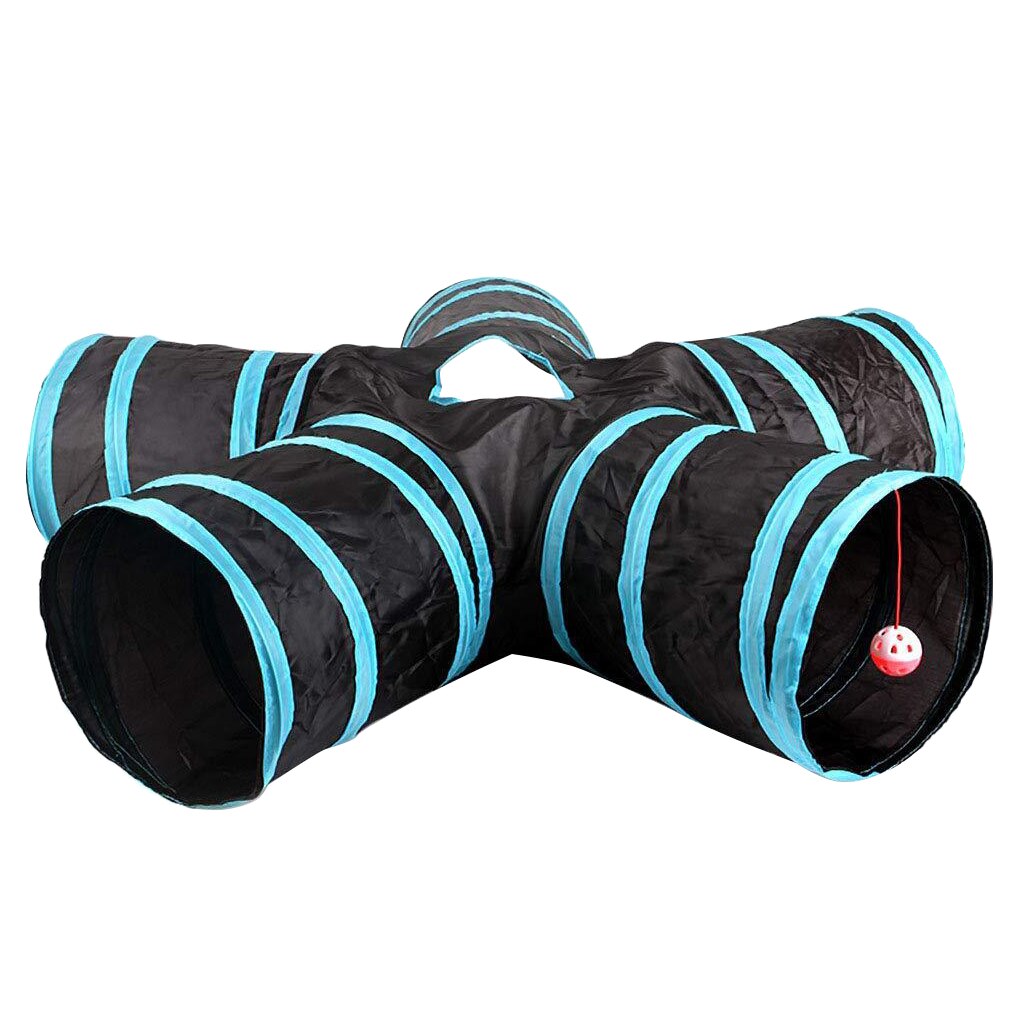 5 Holes Foldable Pet Tunnel Indoor Outdoor Pet Tra... – Grandado