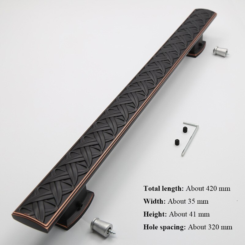 LSTABAN Modern Nordic Black Pattern Door Handle Vi... – Grandado