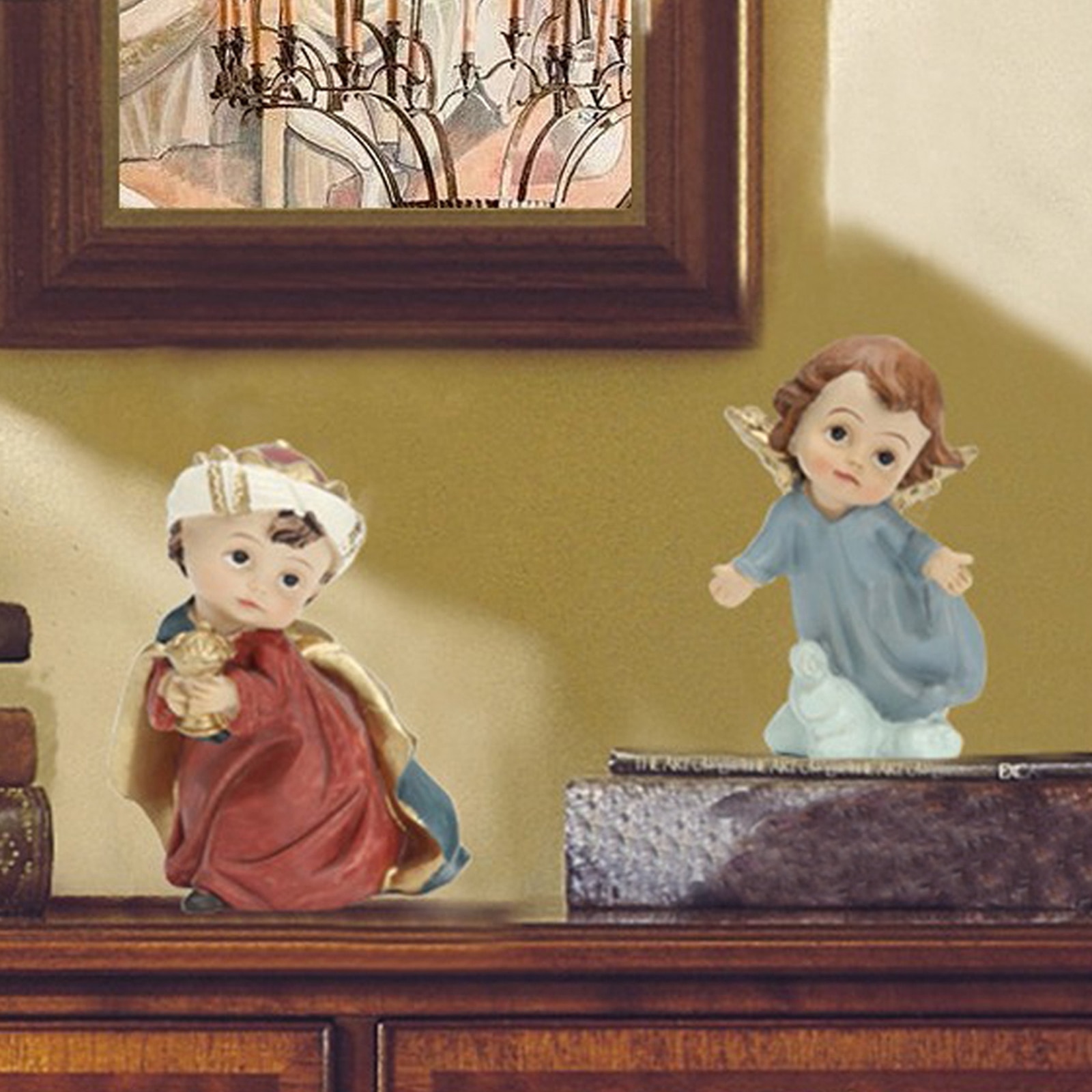 Resin Statue Nativity Set Xmas Crib Statue Baby Ha... – Grandado