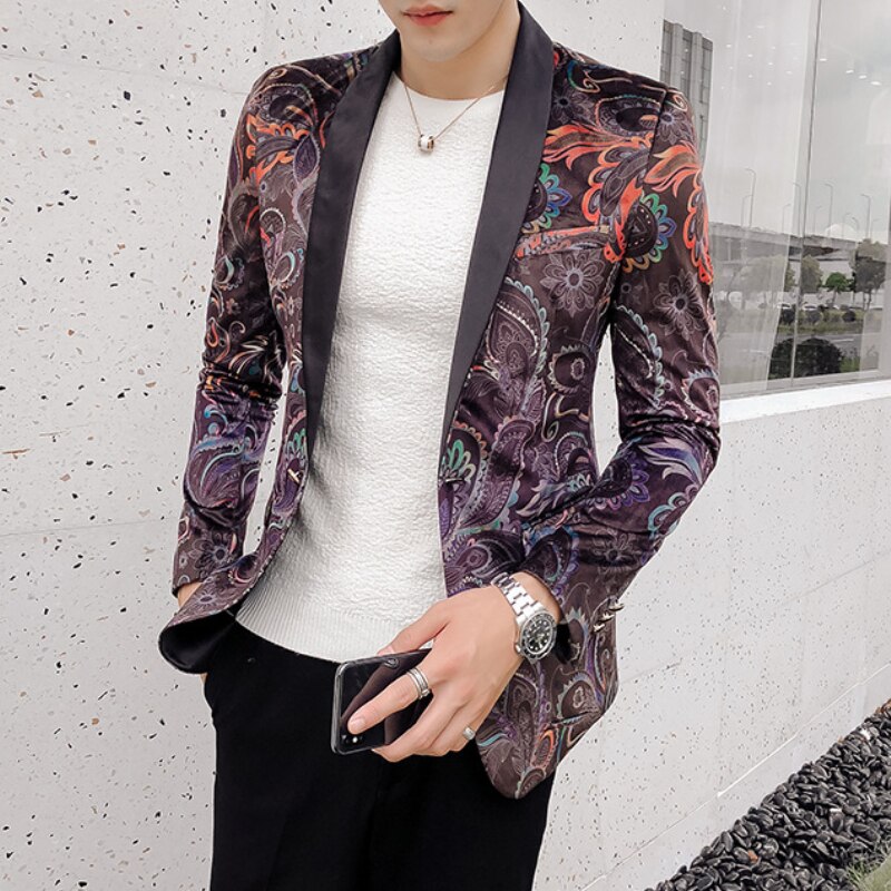 Luxe Vintage Mannen Blazers Revers Casual Jasje We... – Vicedeal