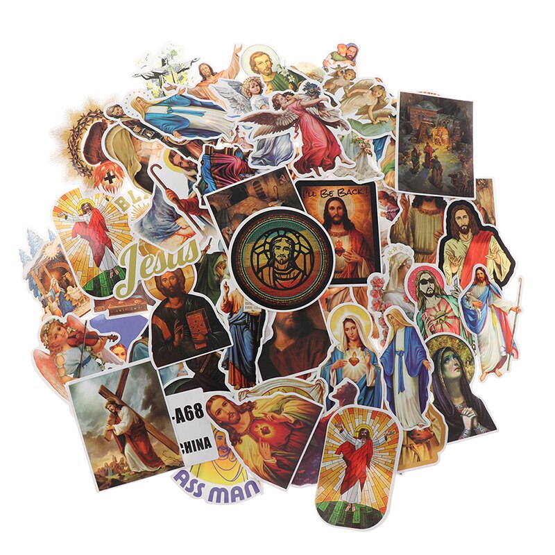 68pcs Jesus Christian Prayer Cartoon Stickers Toy ... – Grandado