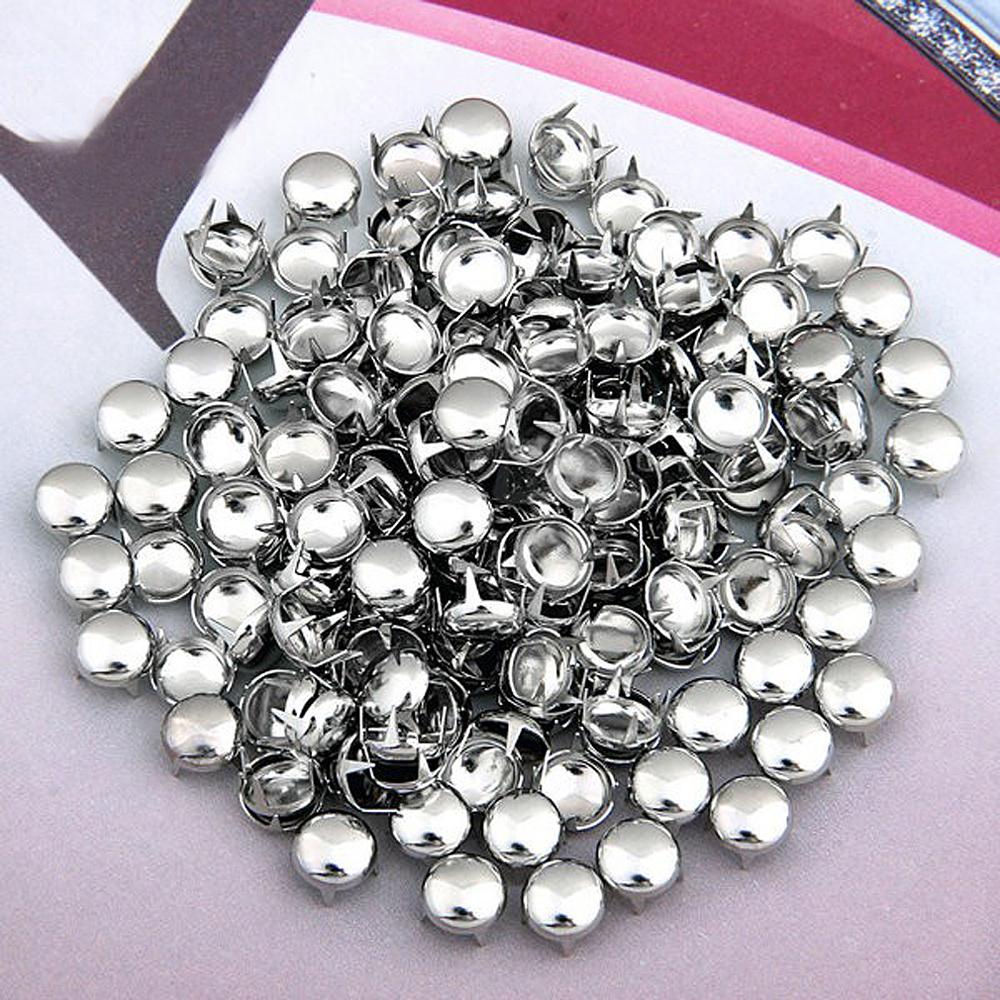 200x koppar 8mm silver runda dubbar spikar nitar p... – Vicedeal